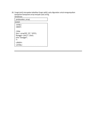 Fungsi-Fungsi PHP | PDF