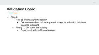 Lean Startup Canvas and Validation Board | PPTX