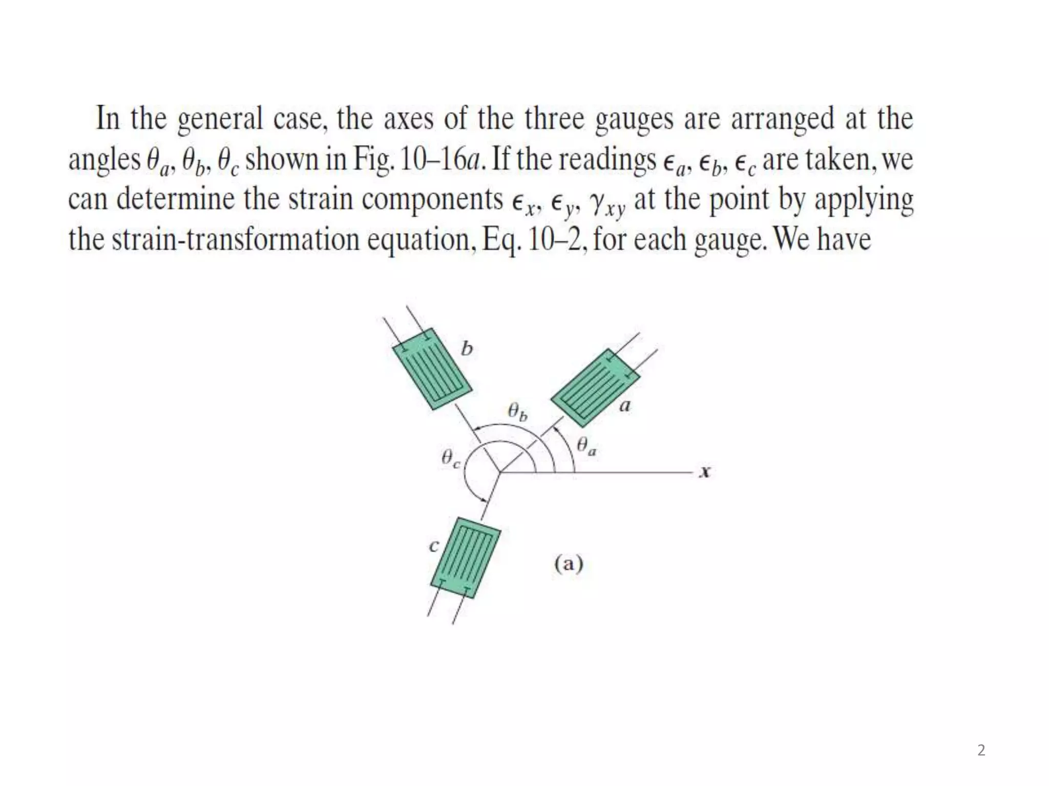 Structural Mechanics - lec 5 - Strain Rosette | PPTX