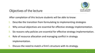 Strategic Management lecture # 11 | PPTX