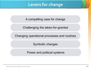 SM Lecture Eleven - Leadership and Strategic Change | PPT