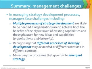 SM Lecture Nine (B) - Strategy Development Process | PDF