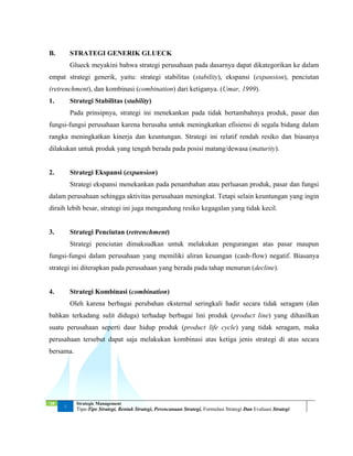 SM, Linda Fitria Adi Winata, Hapzi Ali, Tipe-Tipe Strategi, Bentuk ...