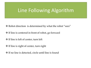 line following robot ppt | PPTX