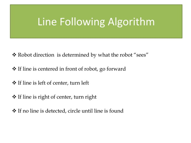 line following robot ppt