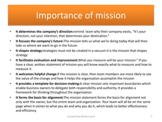 Strategic management and leadership_unit2_ vision and mission | PPTX