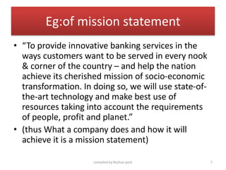 Strategic management and leadership_unit2_ vision and mission | PPTX