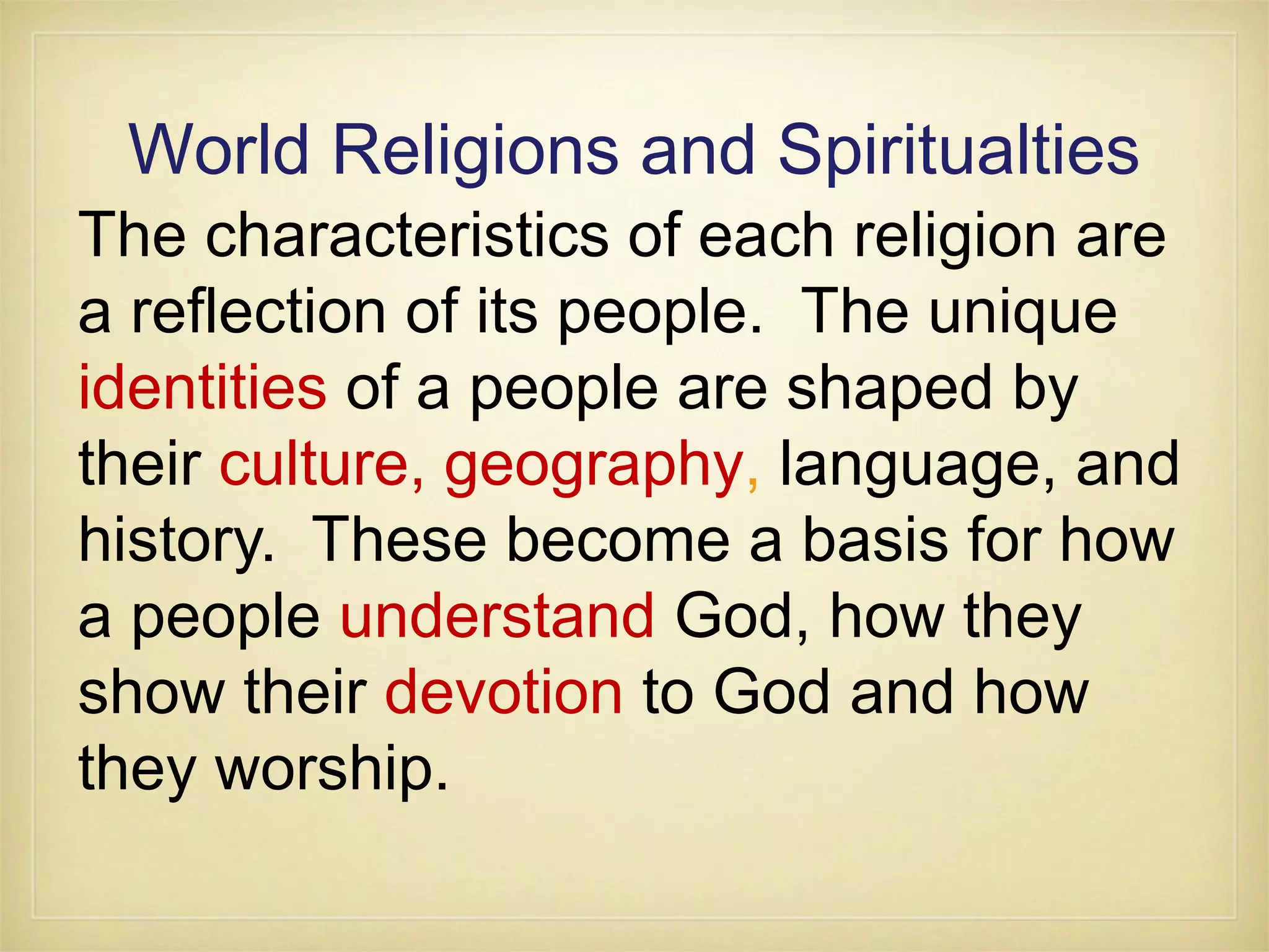 Introduction to World Religions | PPT