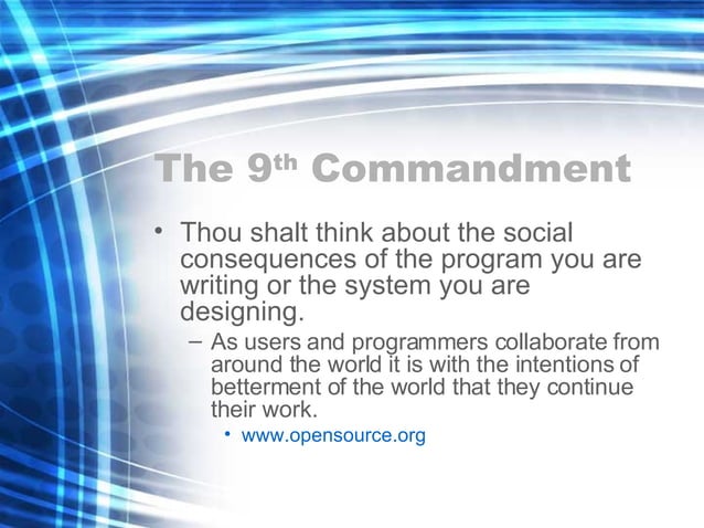 The 10 Commandments of Computer Ethics | PPT