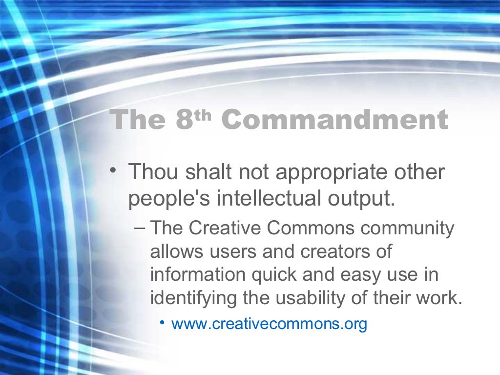 The 8 th Commandment Thou