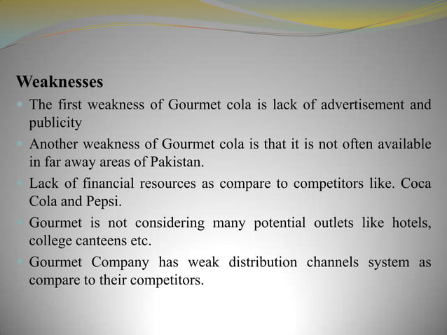 Marketing Plan of Gourmet Cola | PPTX | Retail Industry | Industries