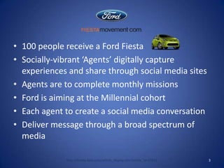 Ford Fiesta Movement Social Media Campaign Value | PPTX