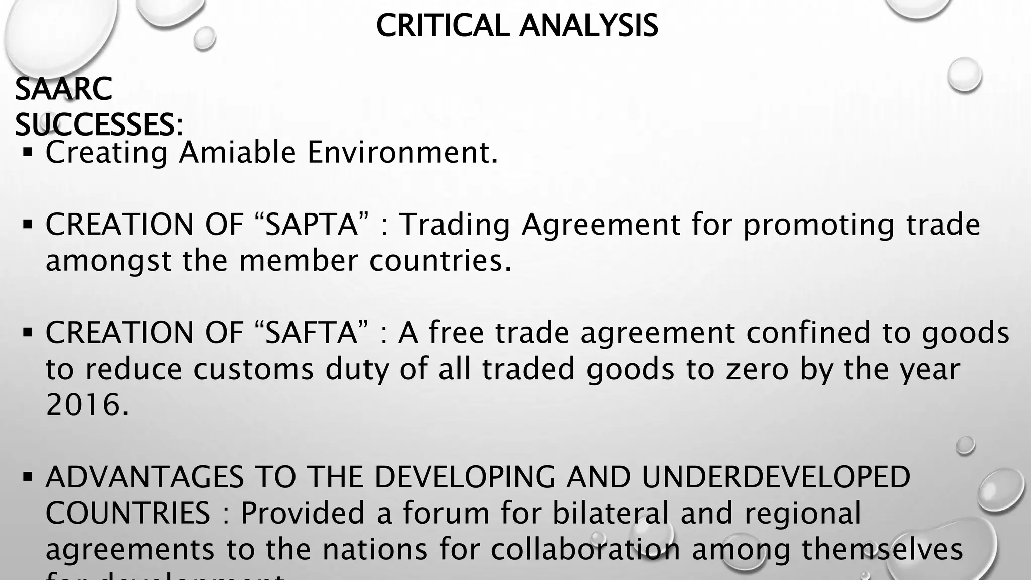 SAARC ppt on international trade | PPTX