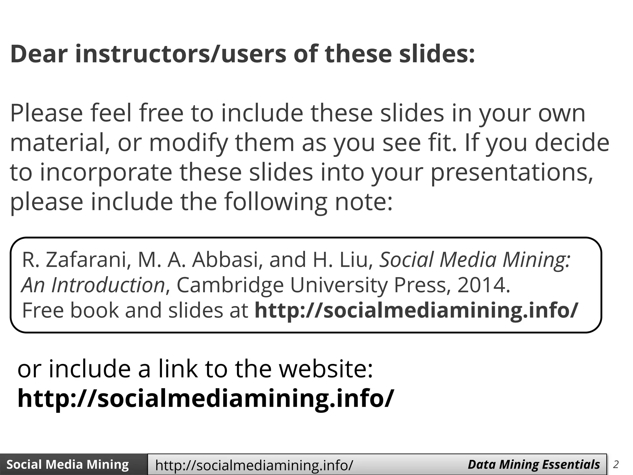 Social Media Mining Chapter 5 Data Mining Essentials Ppt