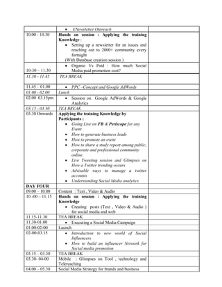 My Social Media Training programme for Government Officers | PDF