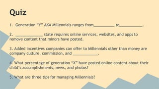 Social Media & Millennials | PPTX | Technology & Computing