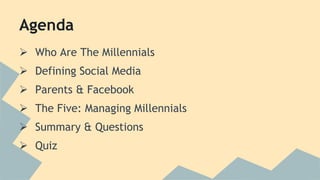 Social Media & Millennials | PPTX | Technology & Computing