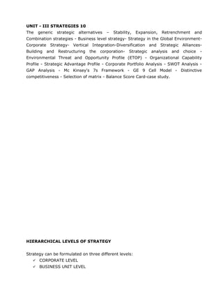 Sm module (3) Strategic Management | DOC