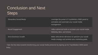 YoYoMedia: Your Ultimate SMM Panel Solution | PDF
