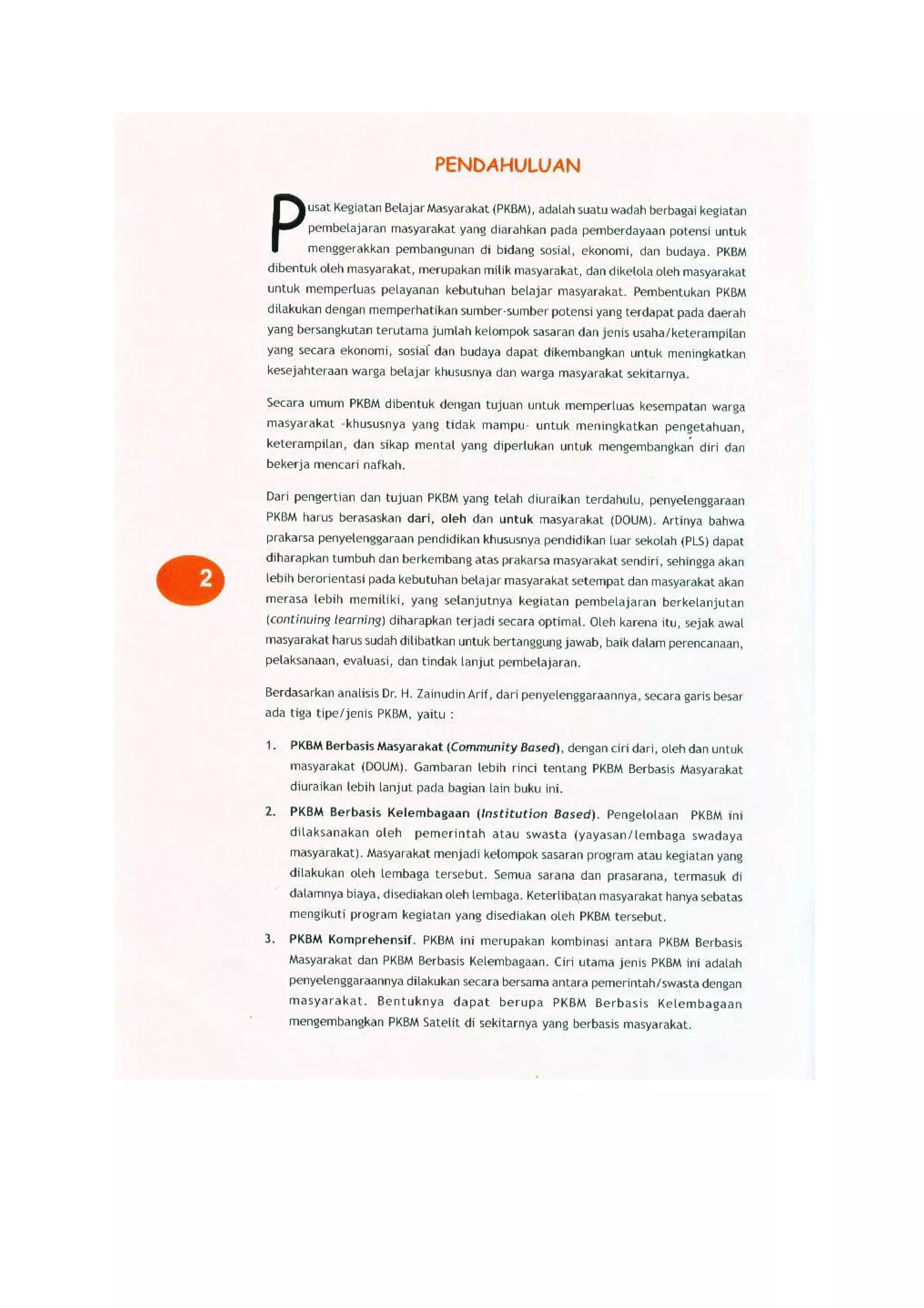 Standar Minimal Manajemen PKBM | PDF