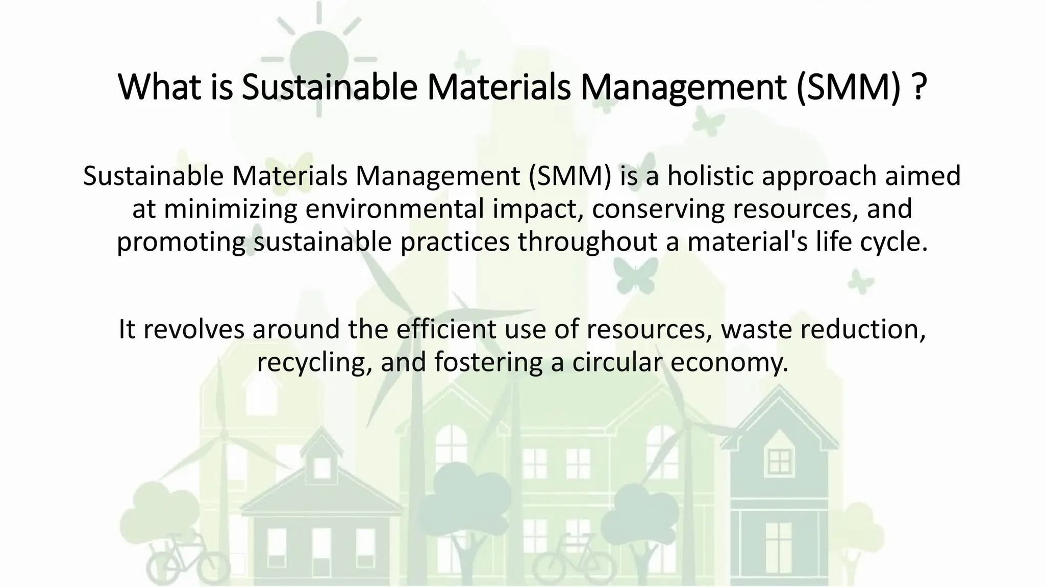 Sustainable Materials Management (SMM) | PDF