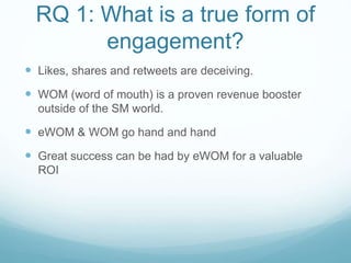 Wom, eWOM and ROI | PPT
