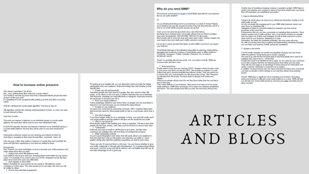 SMM Sample Works | PDF