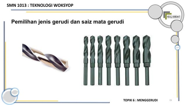 topik 6 menggerudi (1) | PPT