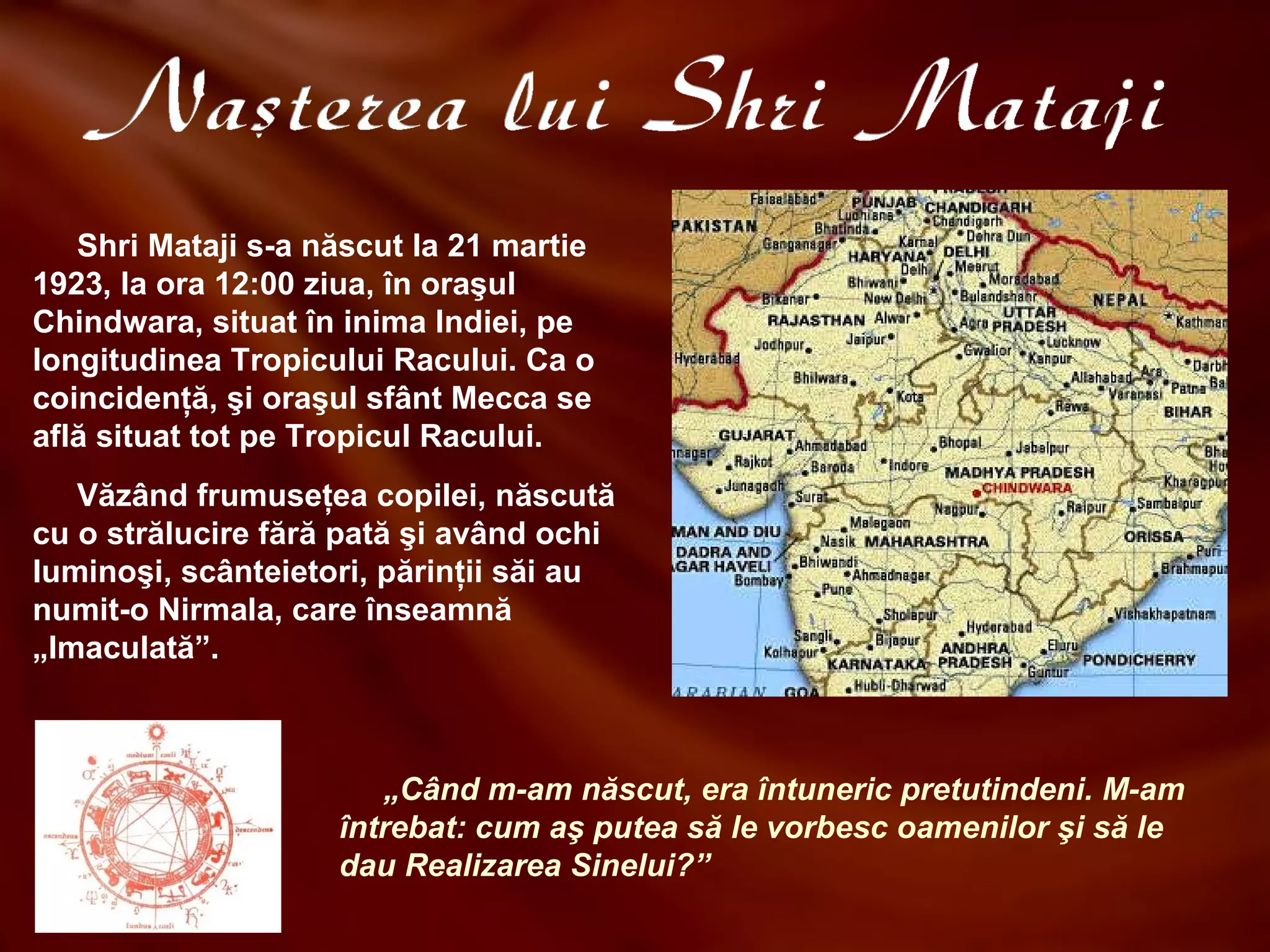 Shri Mataji Nirmala Devi - Biografie selectiva | PPS