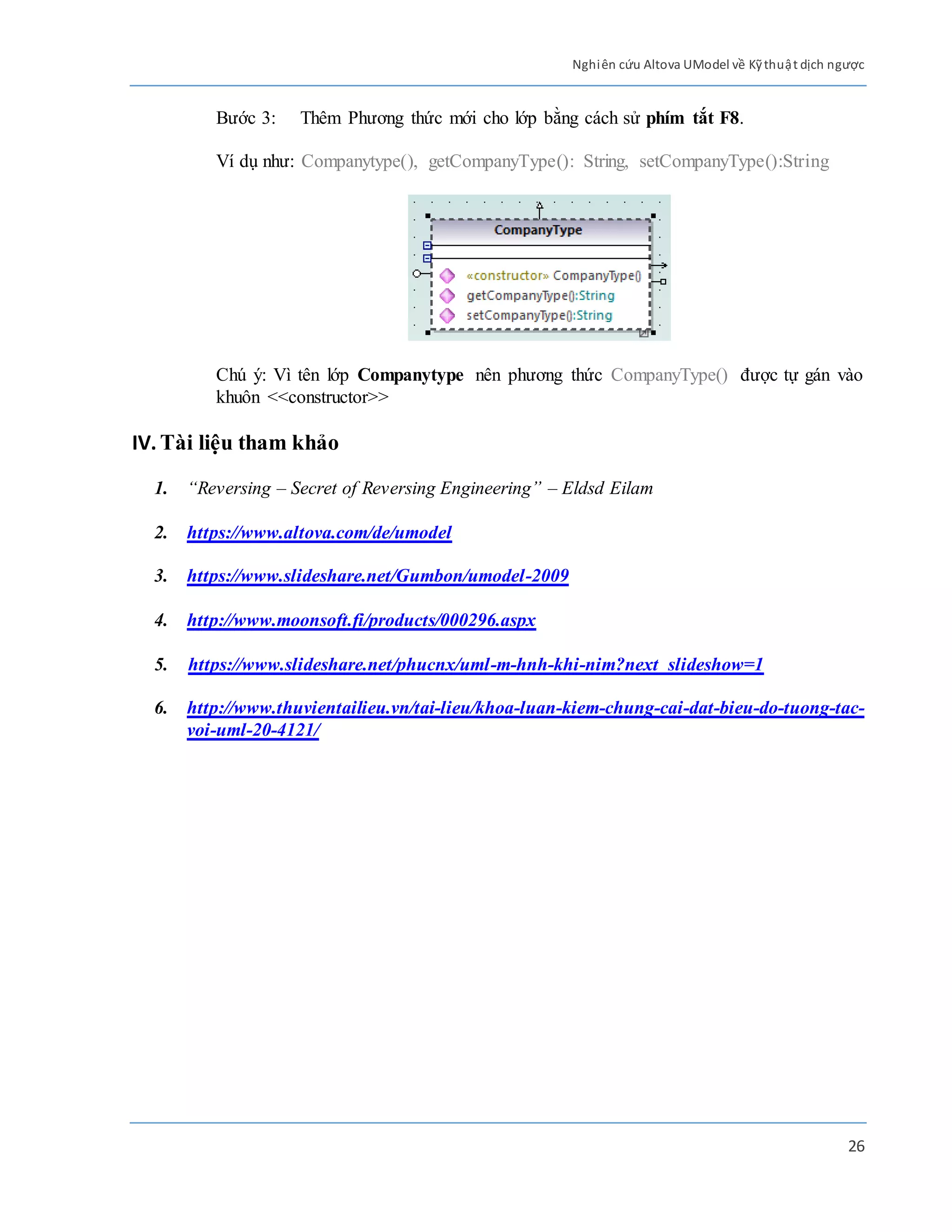 Altova UModel About Reverse Source | DOCX