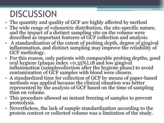 Gingival crevicular fluid sampling techniques | PPTX