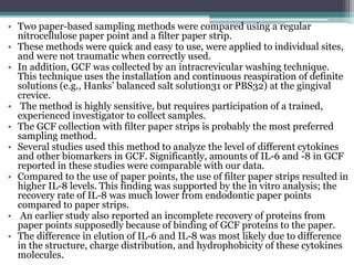 Gingival crevicular fluid sampling techniques | PPT