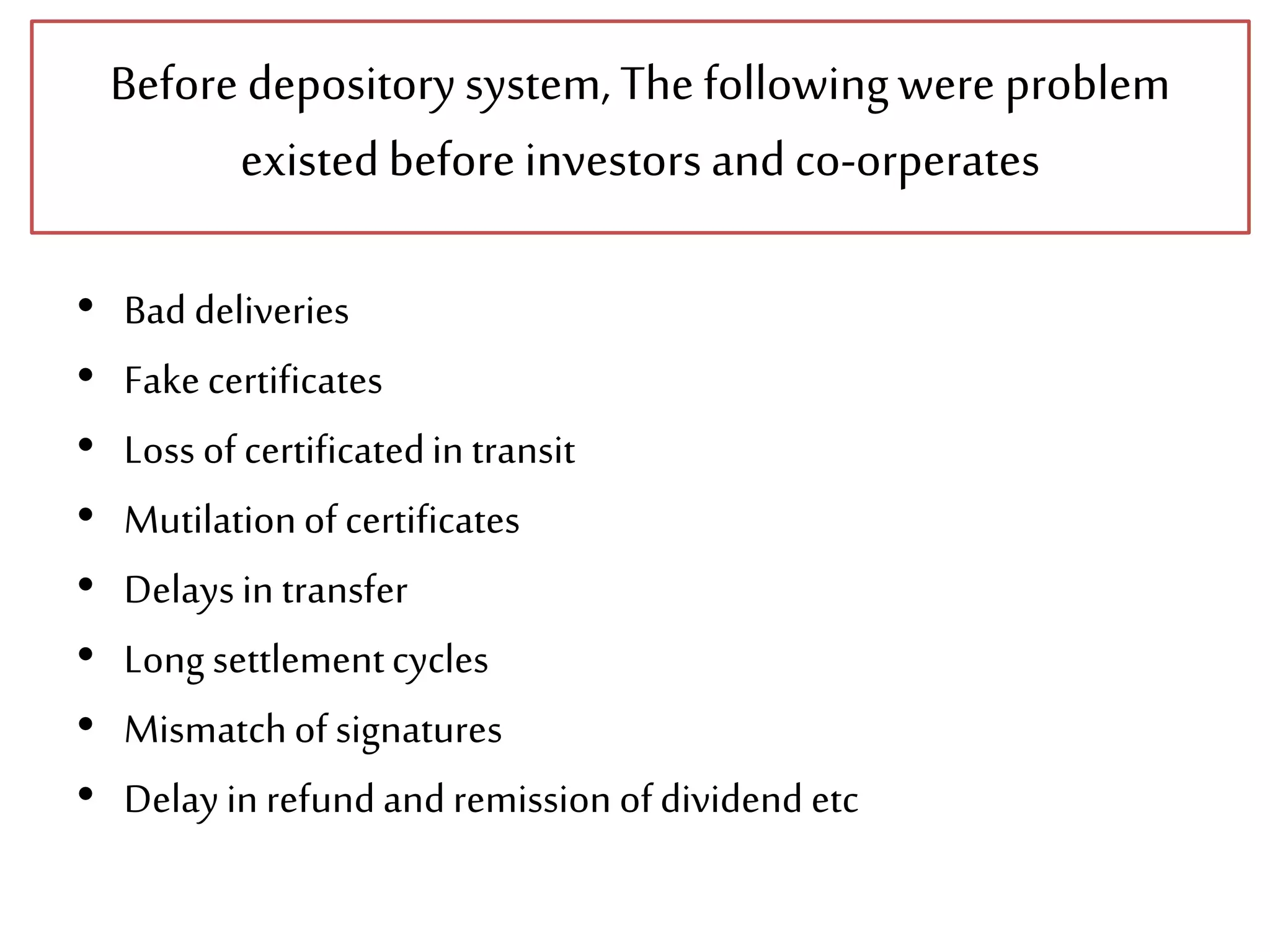 Depository System | PPTX