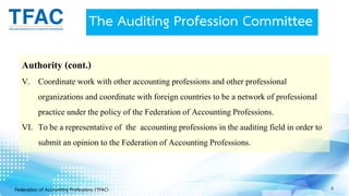 IFAC-TFAC Thailand Audit workshop | PPTX