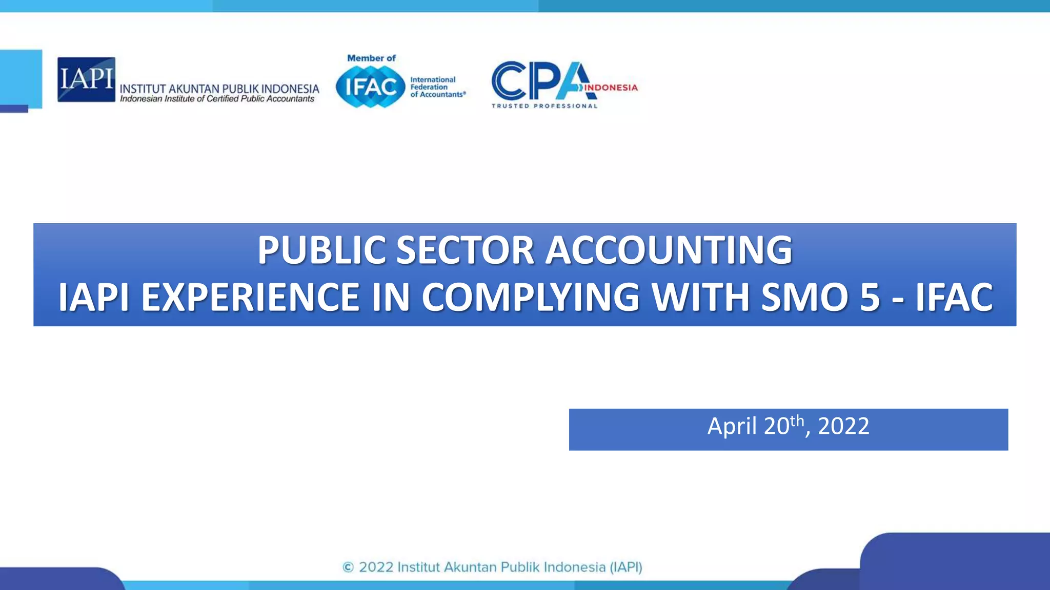 IFAC-IAPI Indonesia Public Sector workshop | PPT