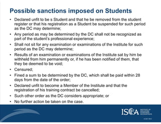 IFAC-ISCA Singapore Investigation and Discipline Systems workshop | PPT