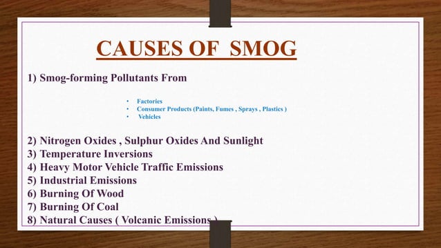 Smog || Types, Causes, Effects, Solutions & Recent Technologies to ...