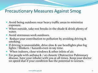 Causes and issues of Smog in Punjab : way Forward | PPTX | Lung and ...