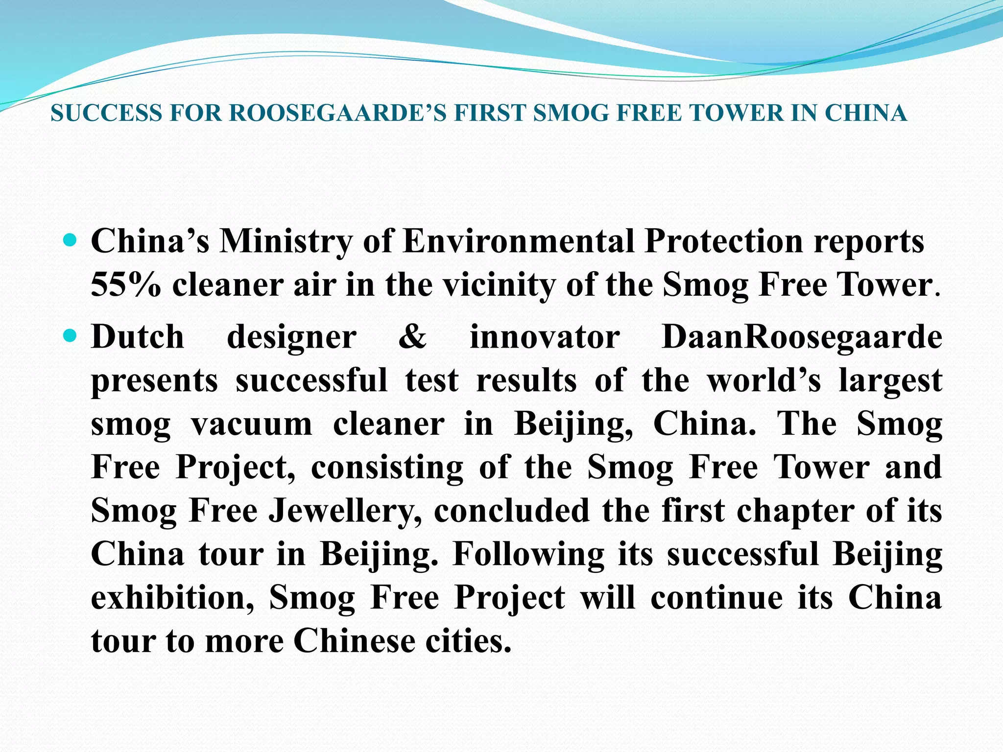 Smog free tower | PPTX