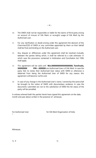 Smoi agreement | DOCX