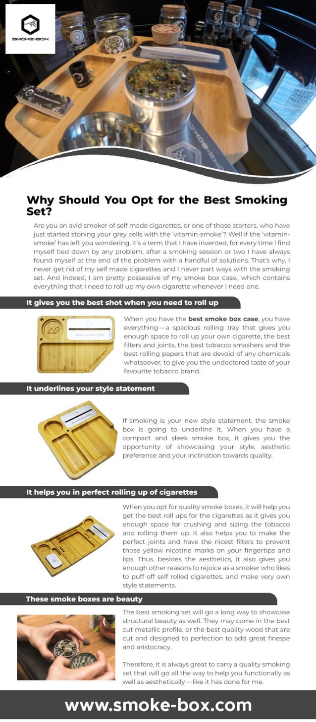 Why Should You Opt for the Best Smoking Set? | PDF