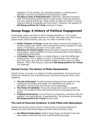 Smoke and Mirrors_ Unpacking the Enigma - Did Snoop Perform for Trump.docx