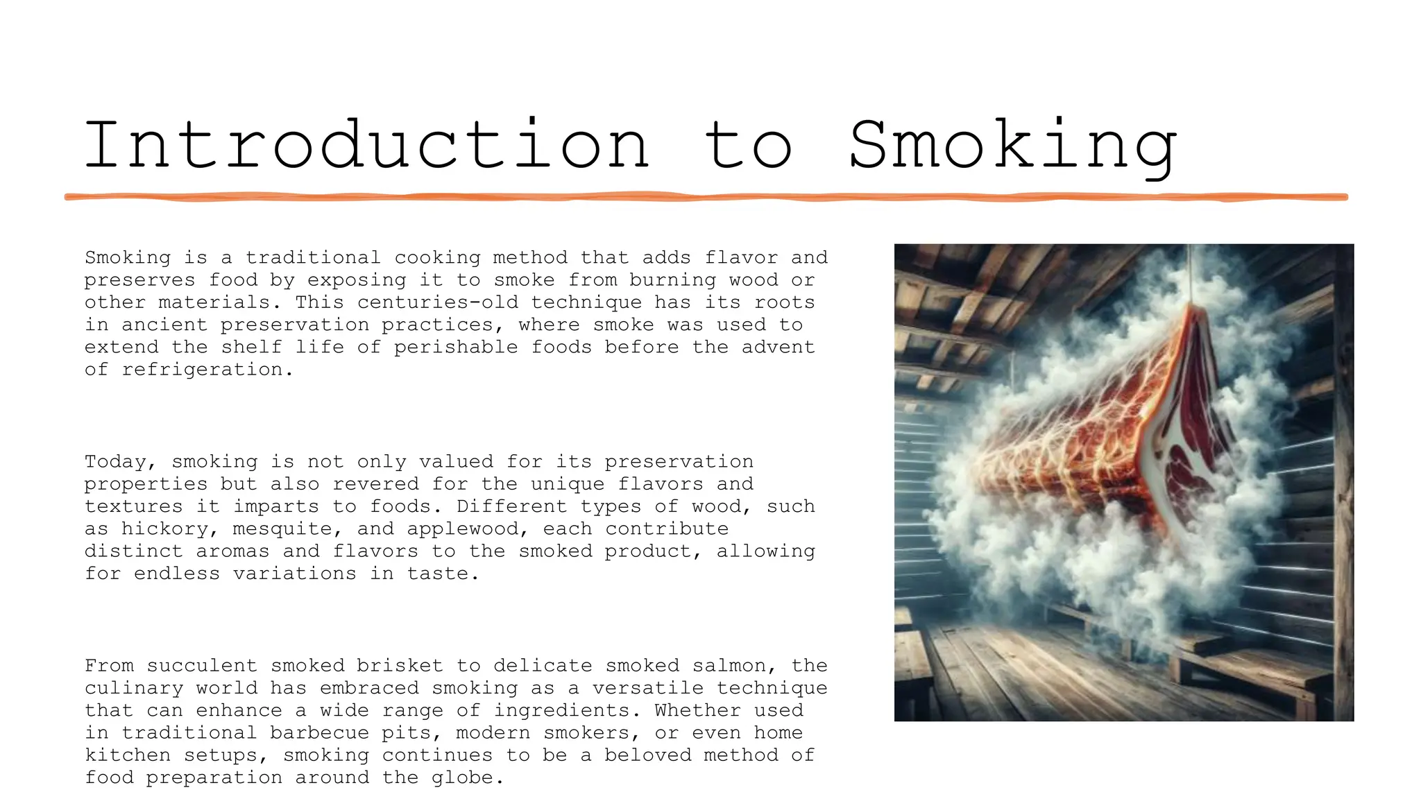 Smoke curing in food industry for meat and food | PPTX