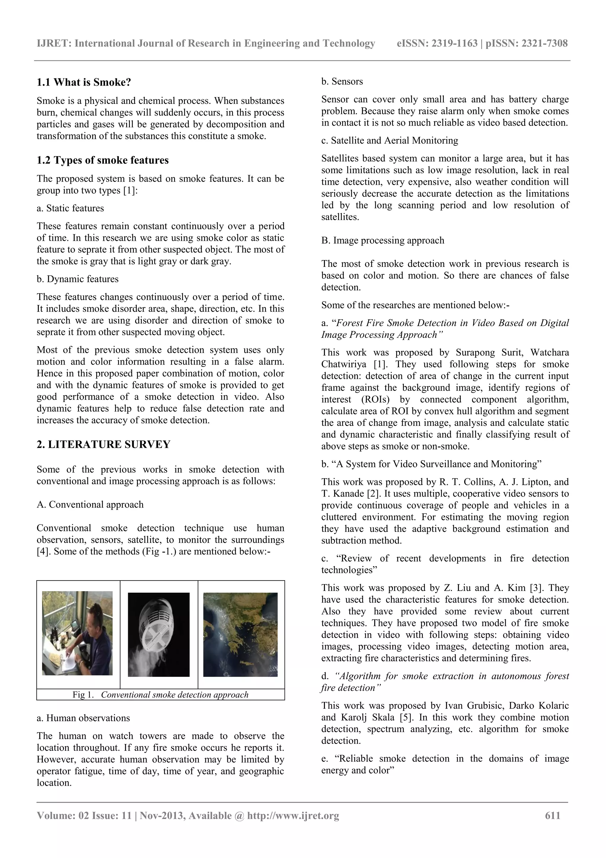 Smoke Detection In Video For Early Warning Using Static And Dynamic Features Pdf Indoor