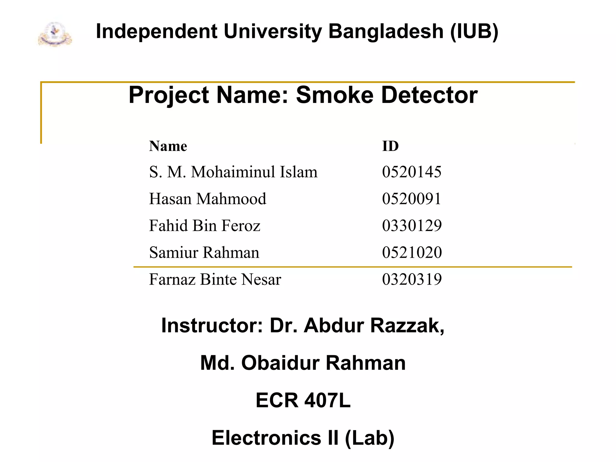 Smoke detector | PPT