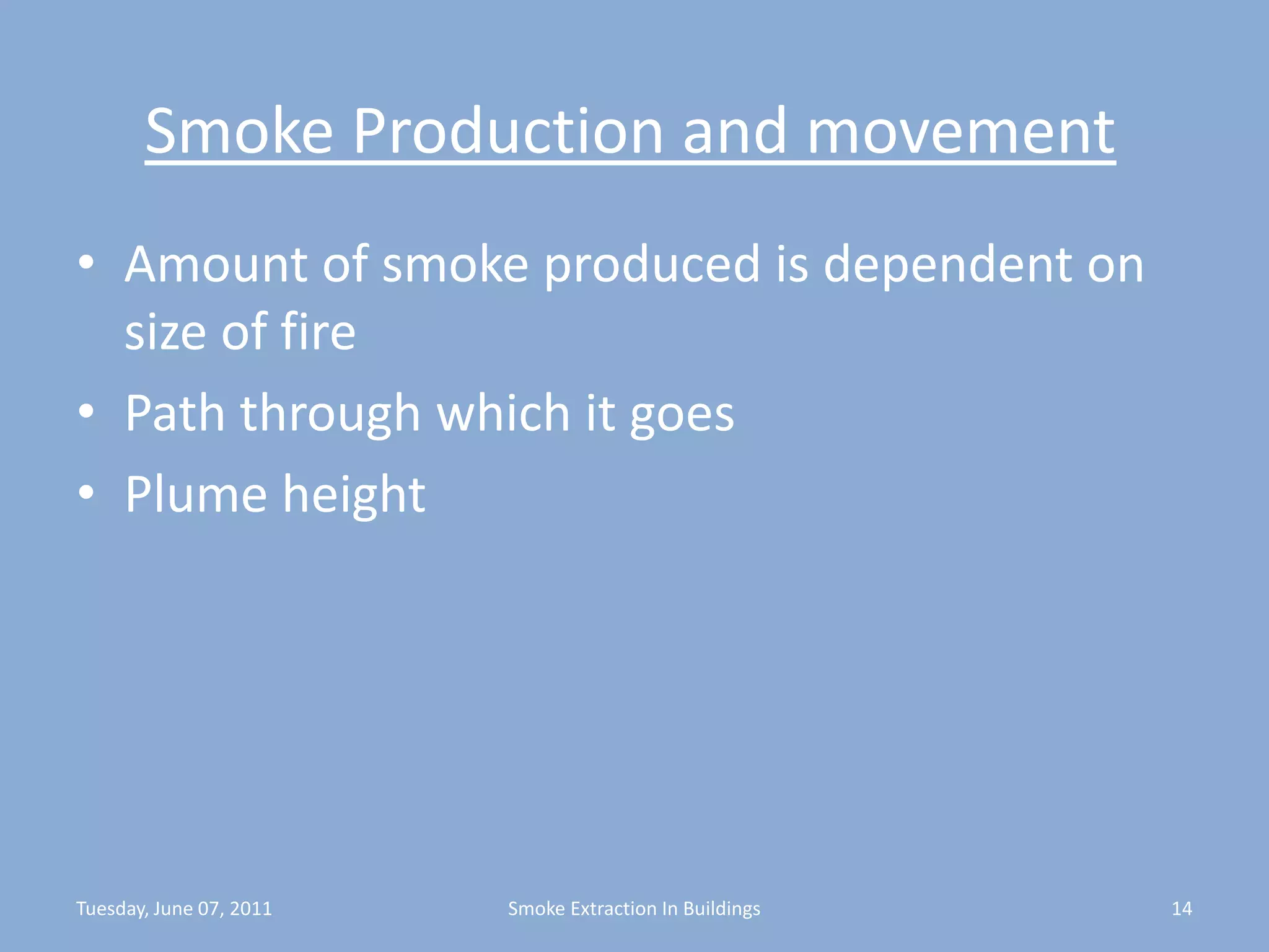 Smoke extraction in buildings | PPTX