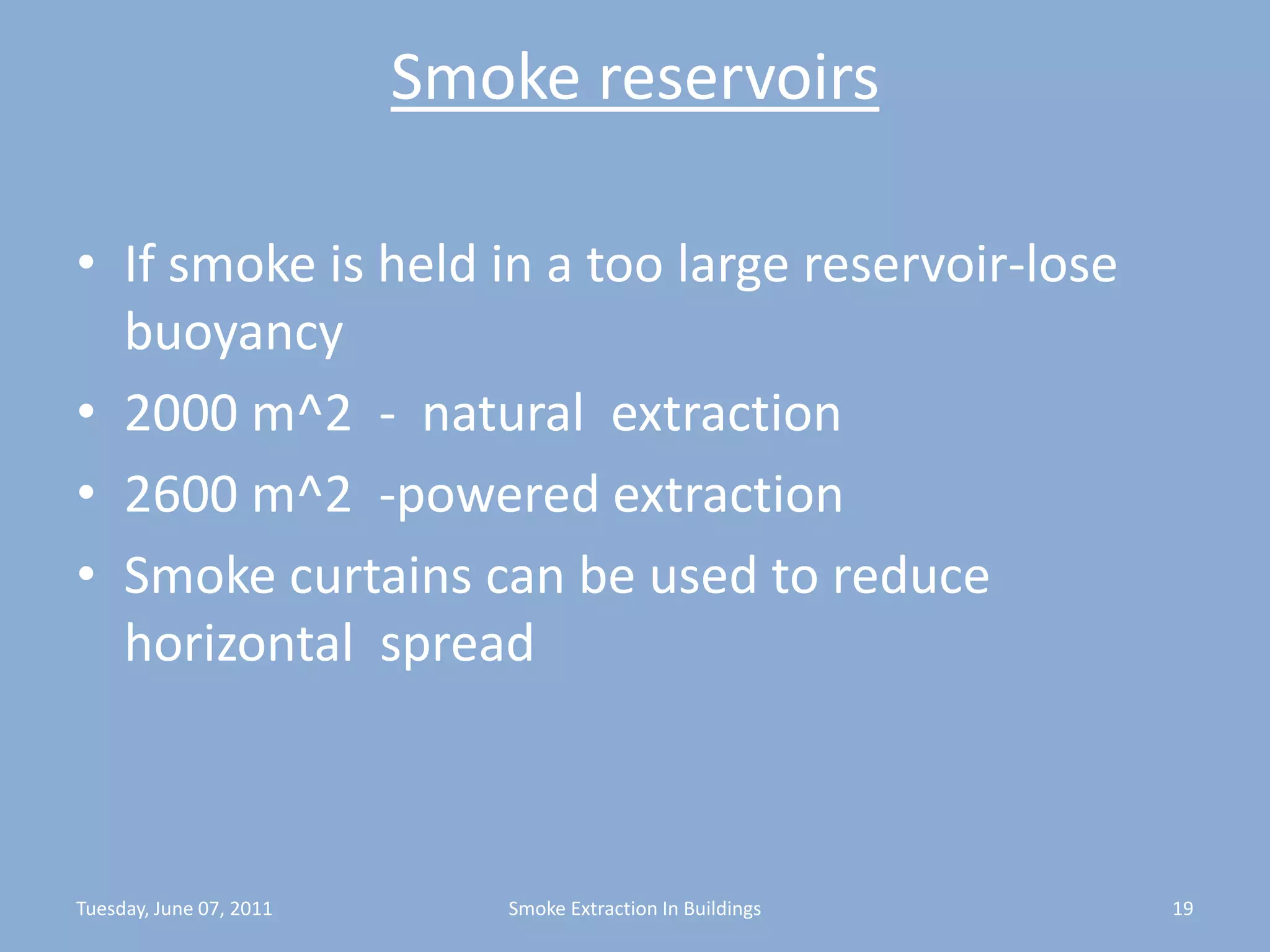 Smoke extraction in buildings | PPTX