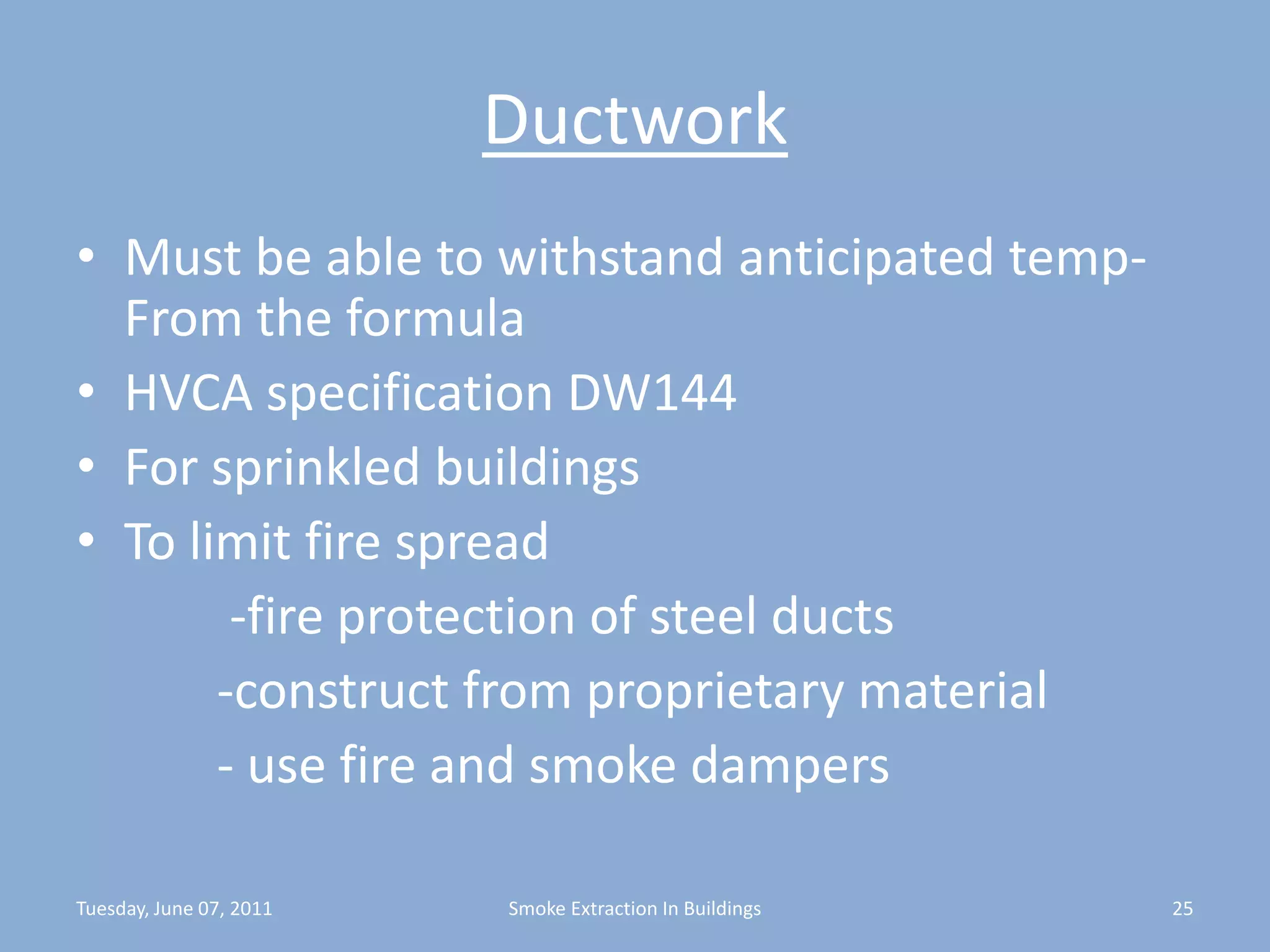 Smoke extraction in buildings | PPTX