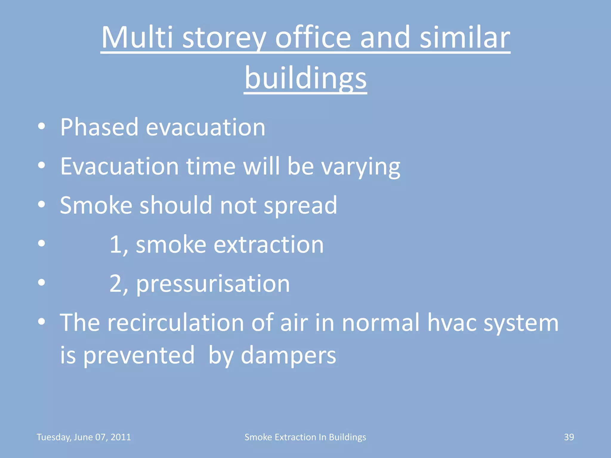 Smoke extraction in buildings | PPTX