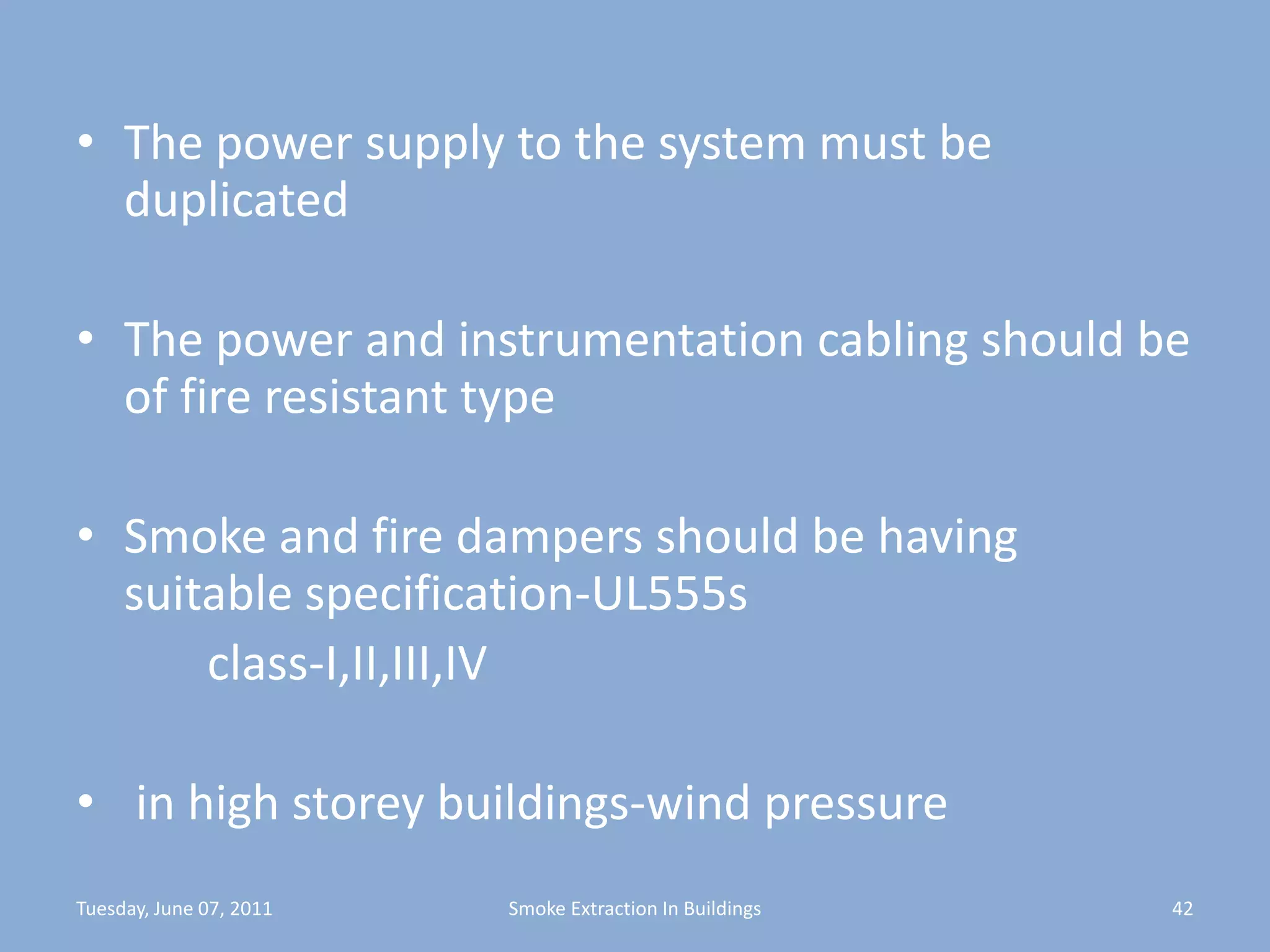 Smoke extraction in buildings | PPTX